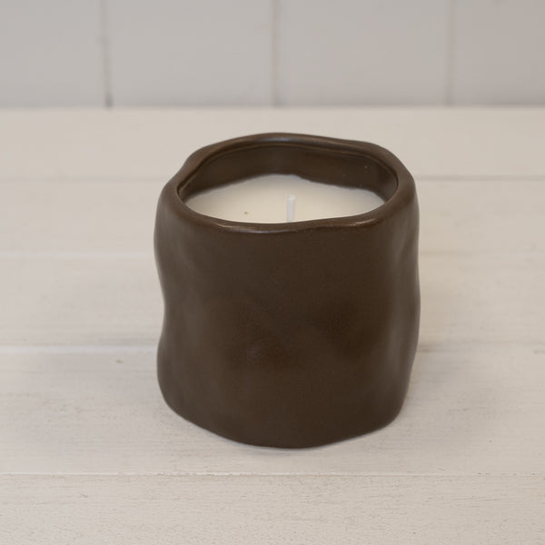 Chocolate Brown Sculpted Candle – Price Crash Furniture