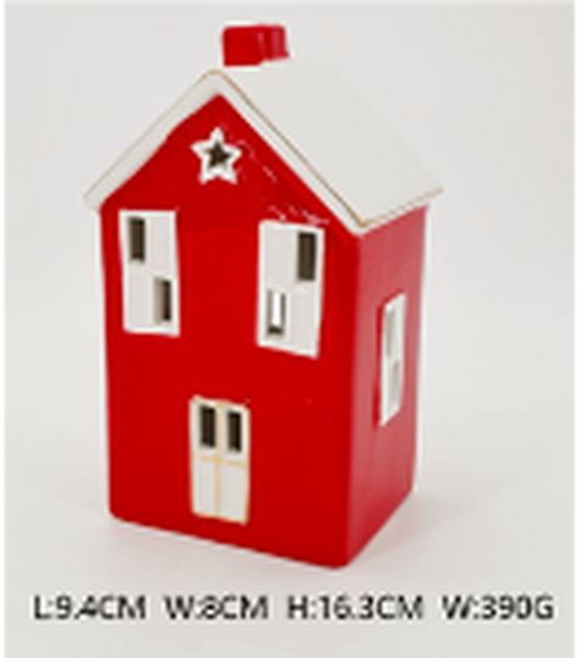 Tall Red Ceramic LED Ceramic Star House – Price Crash Furniture