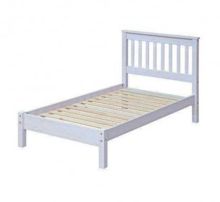 Corona Low End White Single Wooden Bed Frame