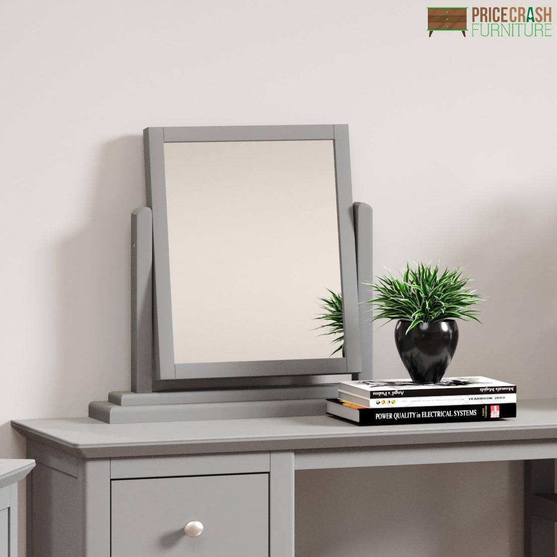 Elgin grey single dressing table tilting mirror