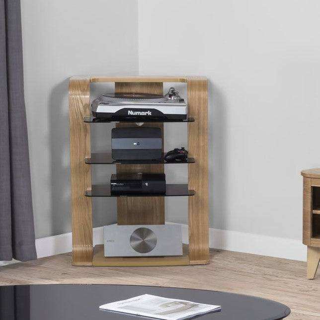 JF204 Florence Entertainment Unit / Hi-Fi Stand in Oak by Jual